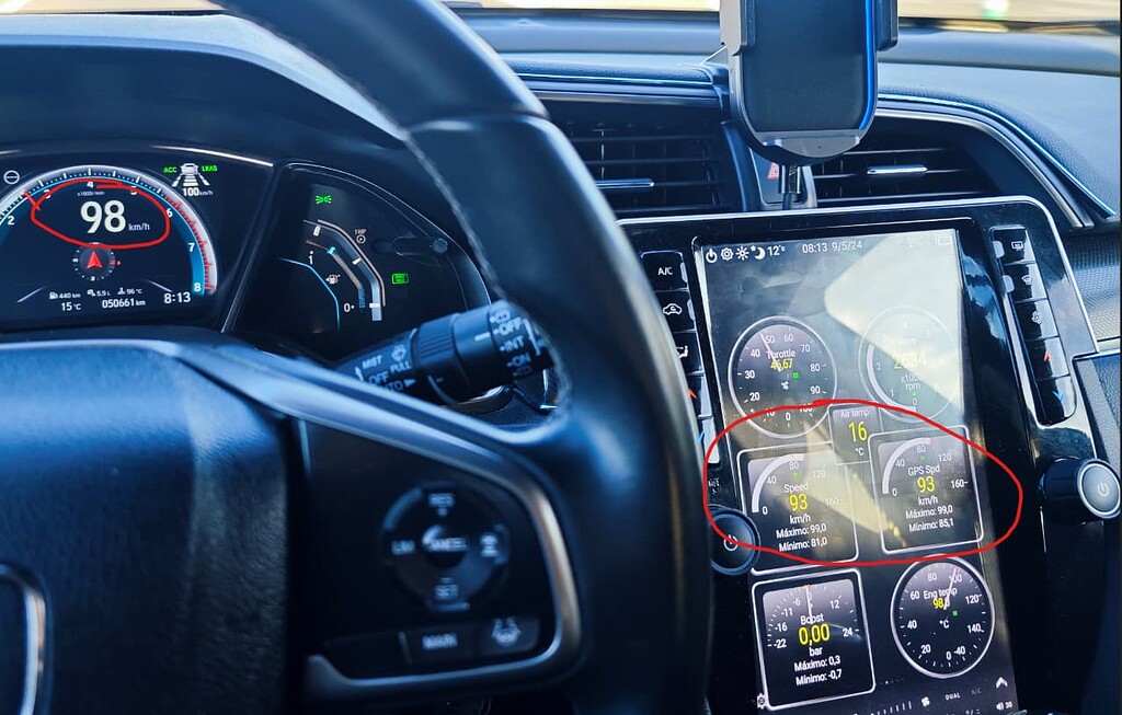 Velocidad cuadro vs OBD vs GPS - De todo - Civic X Club
